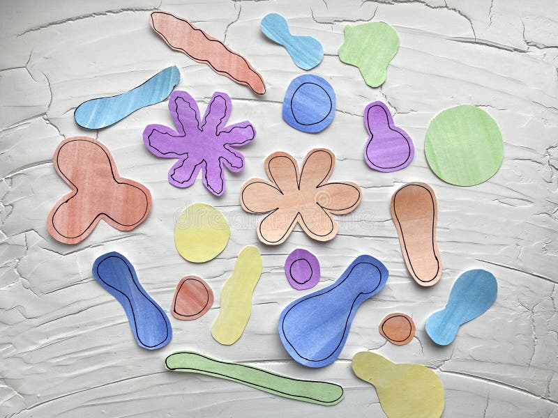 Kids Craft, Paper Pattern for Bacteria and Viruses. Stock Photo - Image ...