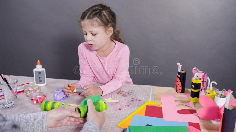 Kids craft project stock image. Image of covid19, learning - 271206207