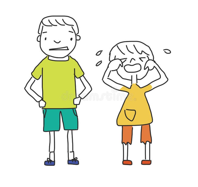 Kids crying scribble stock vector. Illustration of cute - 67230857