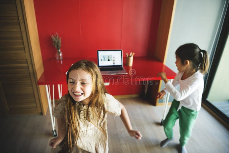 Kids Dancing Practice Computer Concept Stock Photo - Image of computer ...