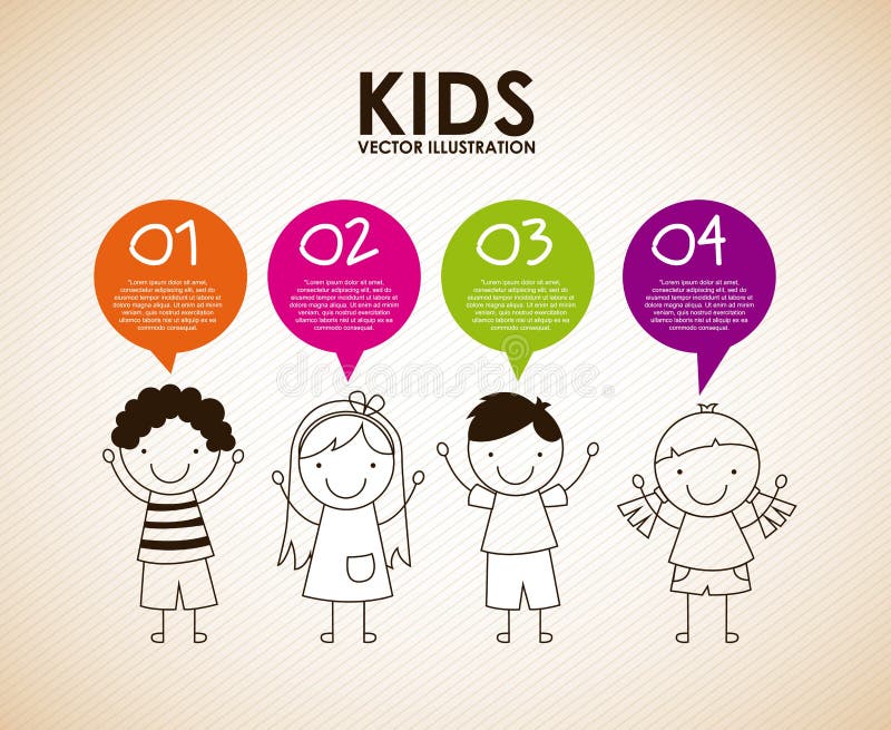 Kids design stock vector. Illustration of people, happy - 45849957