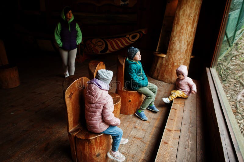 Kids Discovering and Watching Animals at Zoo Stock Image - Image of ...