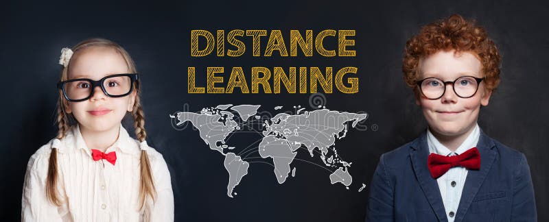 Kids and Distance Education Concept Stock Photo - Image of ideas, learn ...