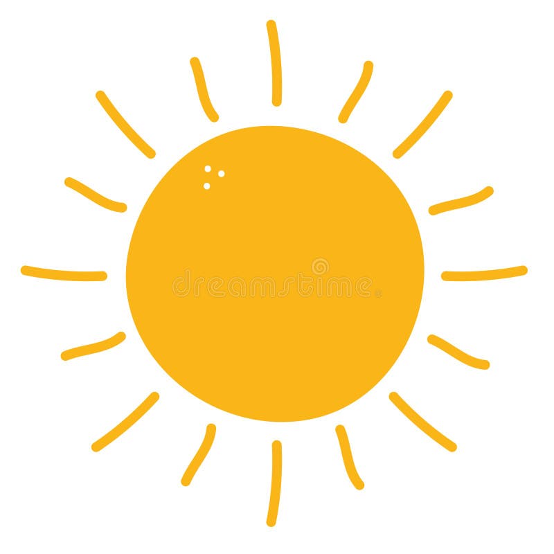Kids drawings of a sun stock vector. Illustration of orange - 263628197