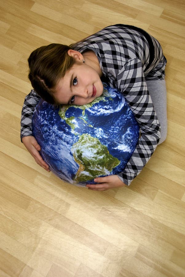 Kids and Earth stock photo. Image of environment, ponytail - 17954698