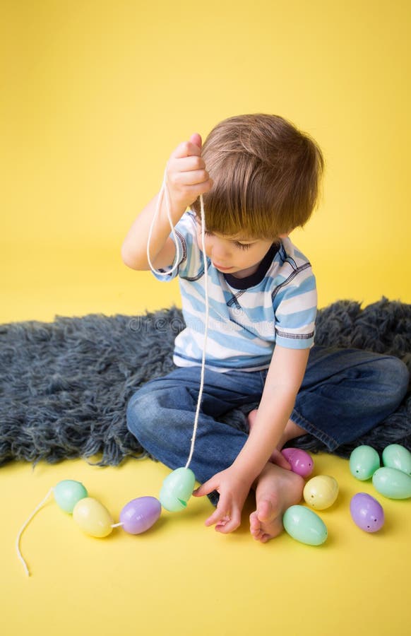 Kids Easter Activity and Crafts Stock Photo - Image of playful, holiday ...