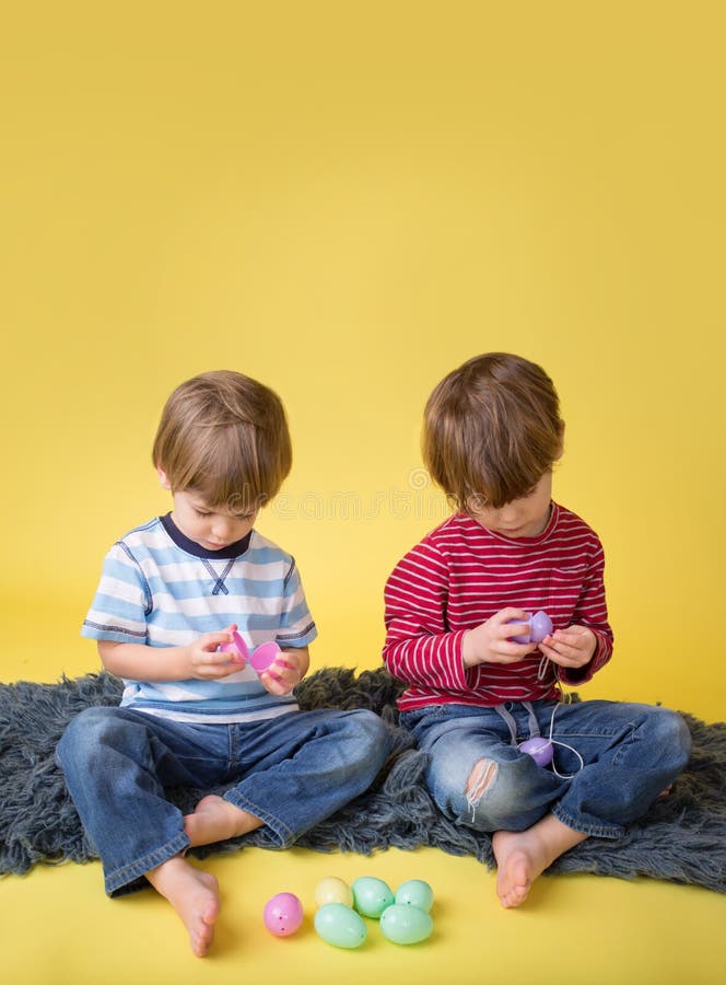 Kids Easter Activity and Crafts Stock Photo - Image of playful, holiday ...