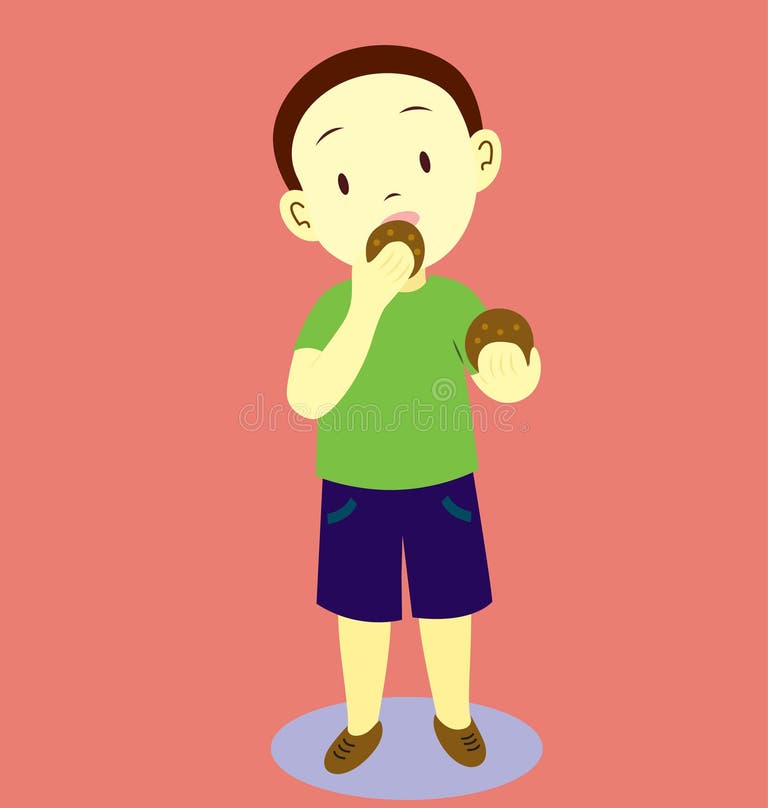 Eating Cookies Stock Illustrations – 11,035 Eating Cookies Stock ...