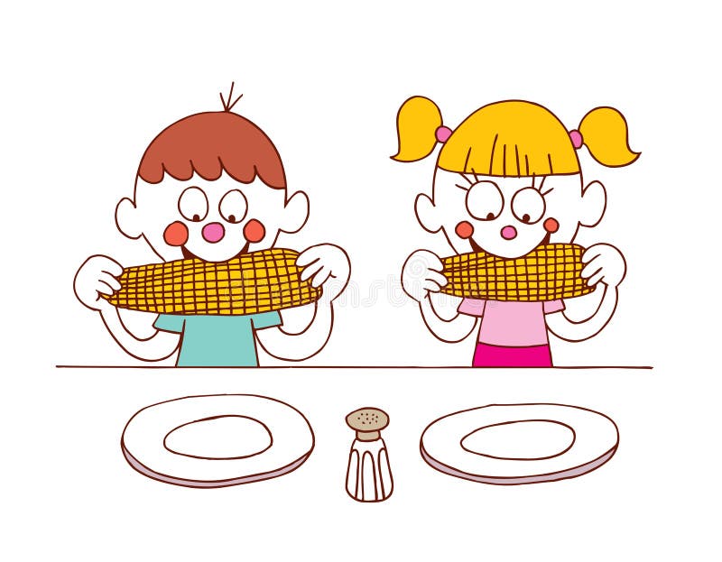 Eating Boiled Corn Stock Illustrations – 101 Eating Boiled Corn Stock ...