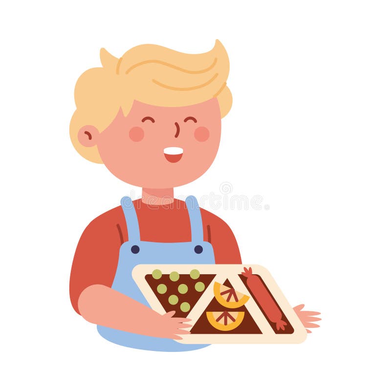 Kids Eating Healthy Balanced Diet Stock Vector - Illustration of food ...