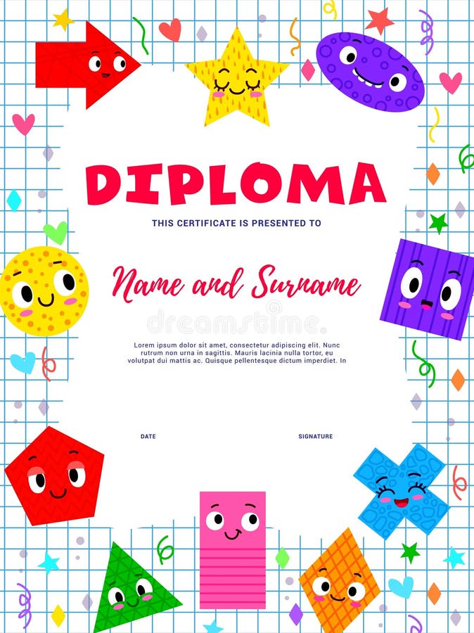 Math Certificate Kids Stock Illustrations – 65 Math Certificate Kids ...
