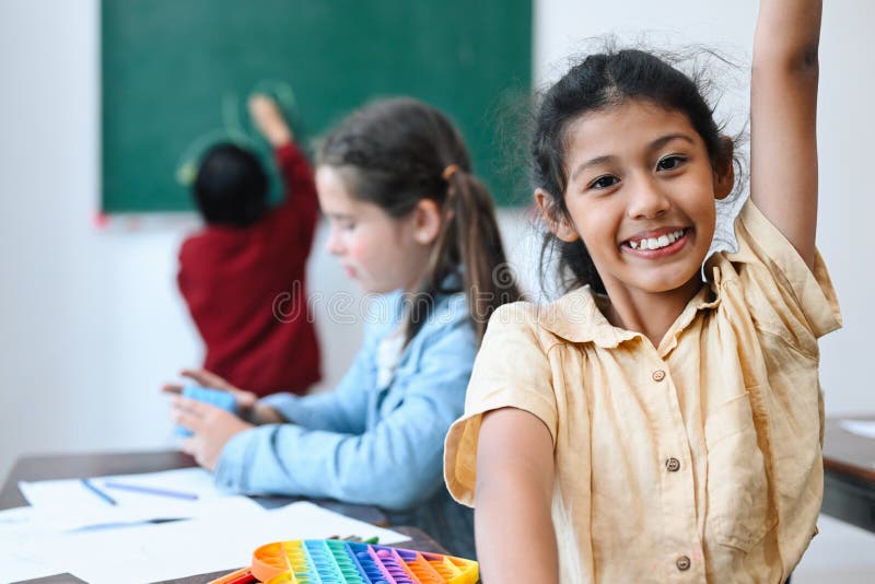 Kids Education Knowledge, Child in Classroom at School Stock Image ...