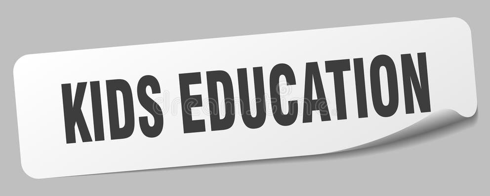 Kids Education Sticker. Kids Education Label Stock Vector ...