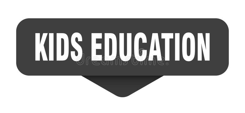 Kids Education Sticker. Kids Education Sign on Transparent Background ...