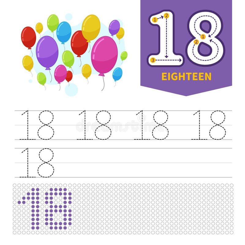 Kid Number Eighteen Stock Illustrations – 36 Kid Number Eighteen Stock ...
