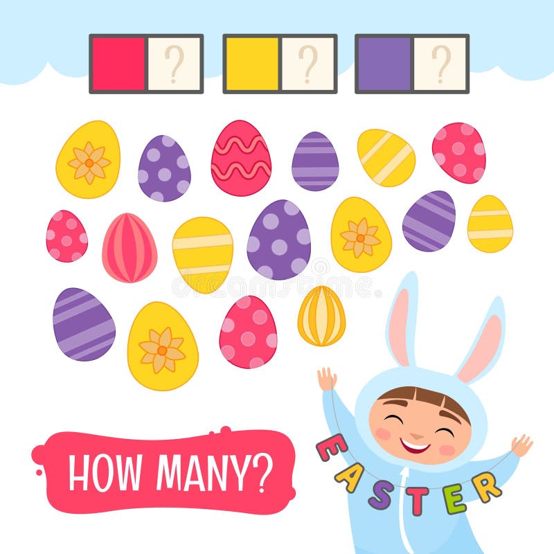 Counting Educational Children Game, Kids Activity Sheet. How Many ...