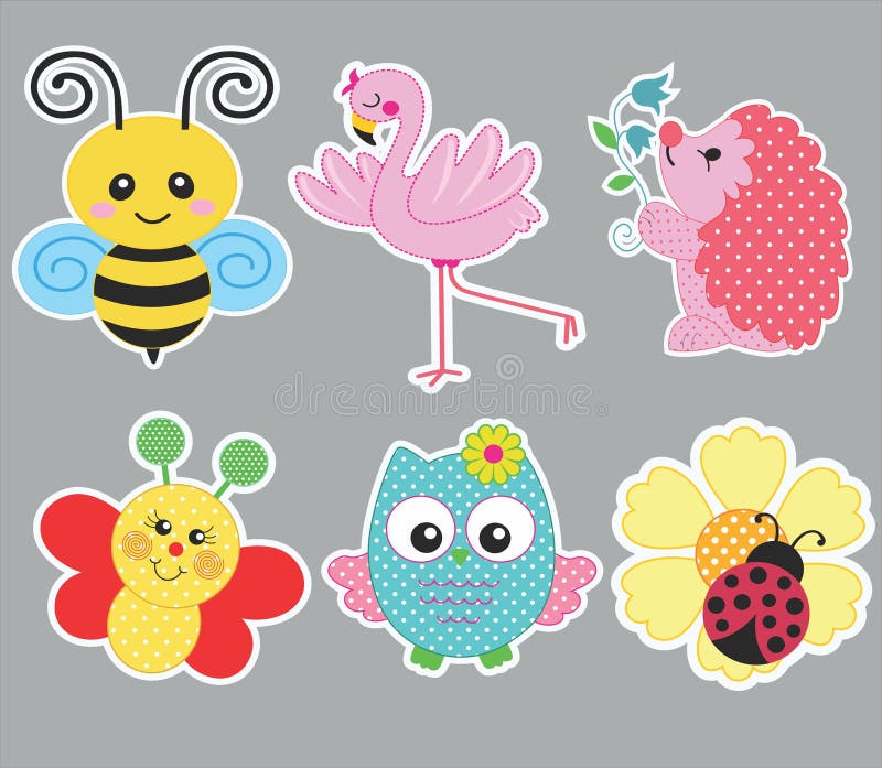 Kids Embroidery Patch Print Vector Art Stock Vector - Illustration of ...