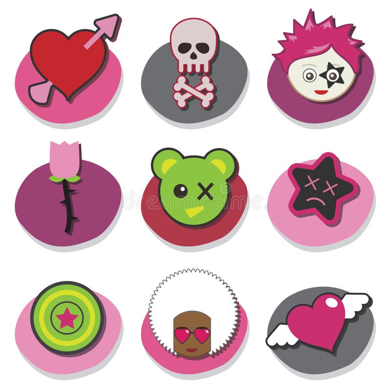 Tattoo Emo Heart stock vector. Illustration of seasonal - 8115391