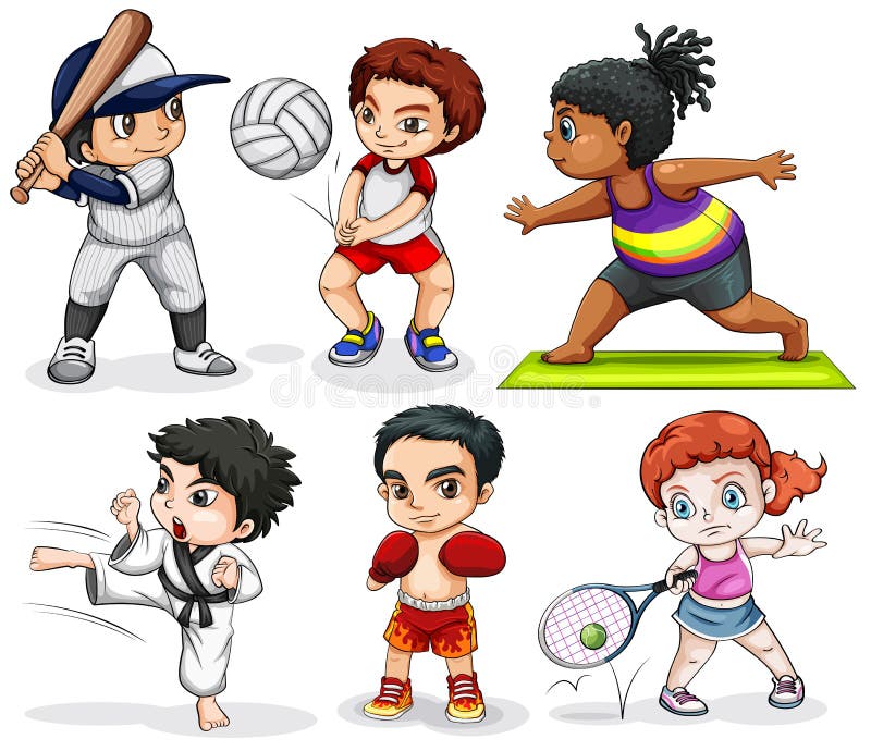 Kids Engaging in Different Activities Stock Vector - Illustration of ... Kids Engaging in Different Activities Stock Vector - Illustration of ...