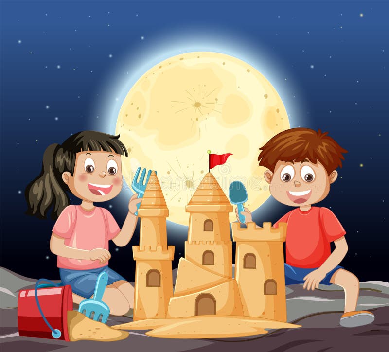 Kids enjoy creating stock vector. Illustration of bonding - 343862319