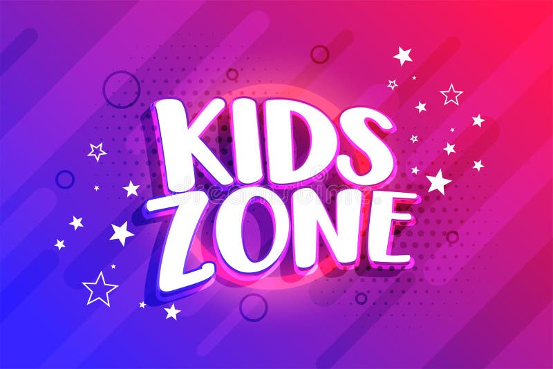 Kids Entertainment Zone Background Design Stock Vector - Illustration ...