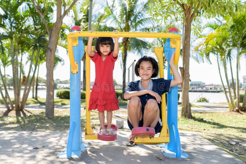 Kids exercise stock photo. Image of asia, outside, exercising - 65274274