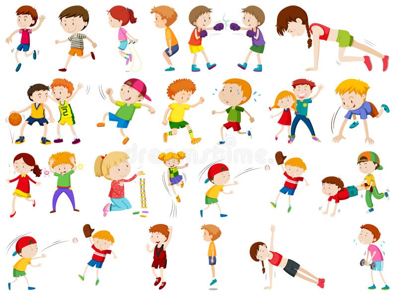 Kids Exercising, Children Stretching ,child Exercising , Happy Kids ...