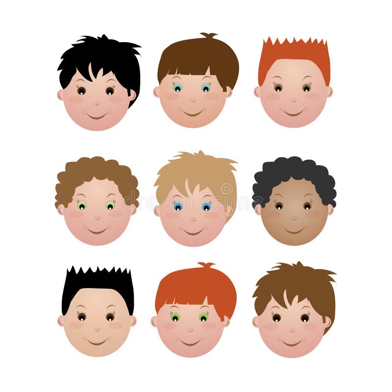 Kids face - girl stock vector. Illustration of diversity - 13830948