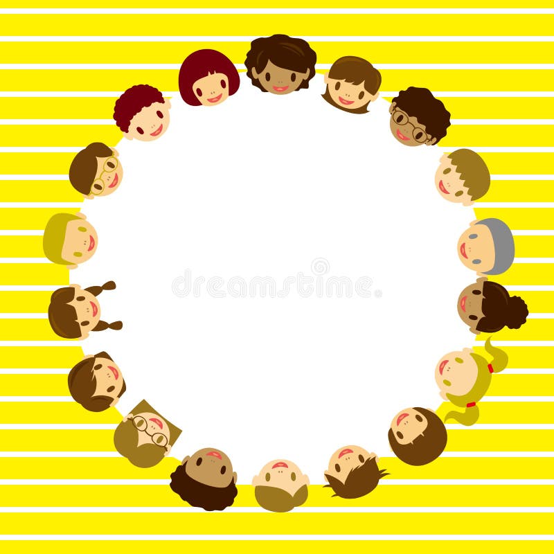 Kids face frame stock vector. Illustration of cute, children - 16257913