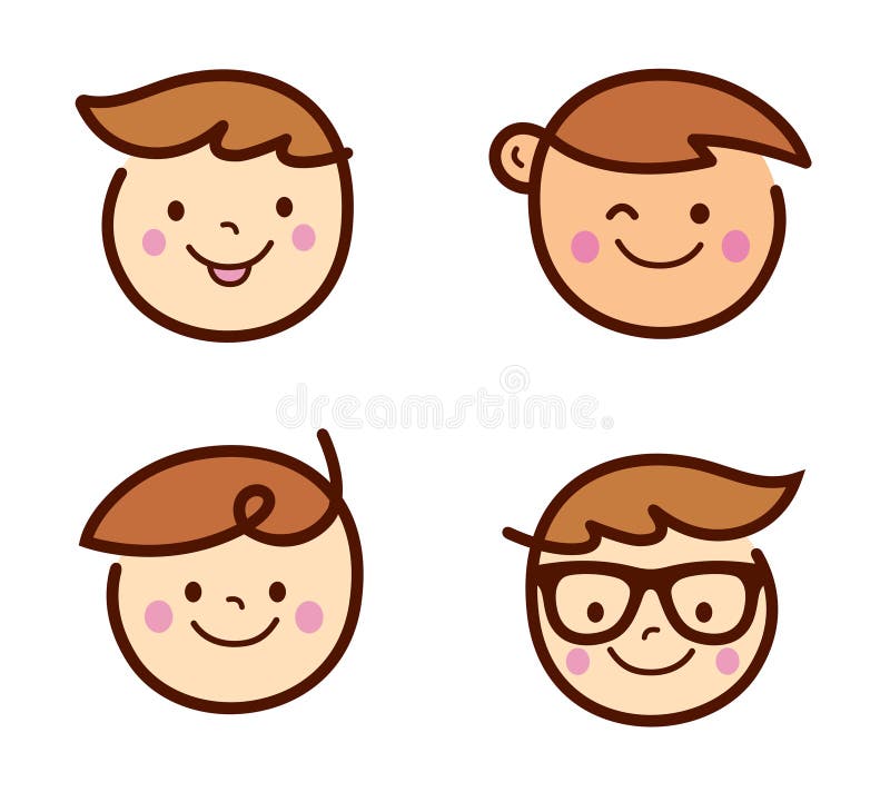 Kids face logo template stock vector. Illustration of children - 338827398