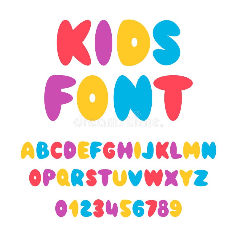 Kids font stock vector. Illustration of type, graphic - 247819527