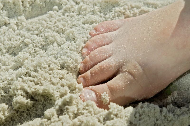 Kids Foot In Sandy Beach Fun Stock Image - Image of foot, young: 2207319