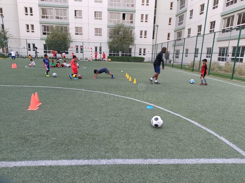 Kids Football Training on the Turf Ground Editorial Photo - Image of ...