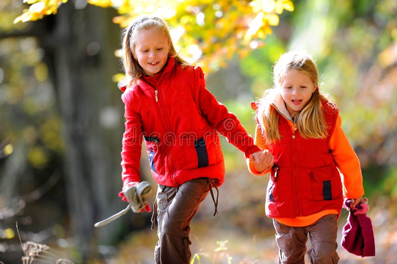 Kids in Forest stock photo. Image of outdoor, people - 18628684