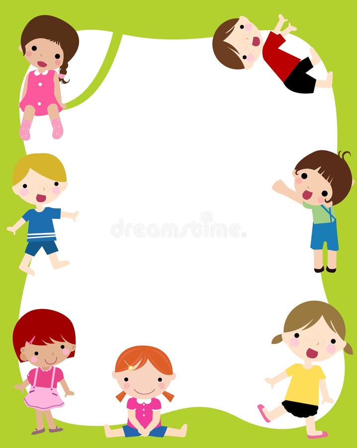 Kids frame stock vector. Illustration of decoration, celebrating - 13620589