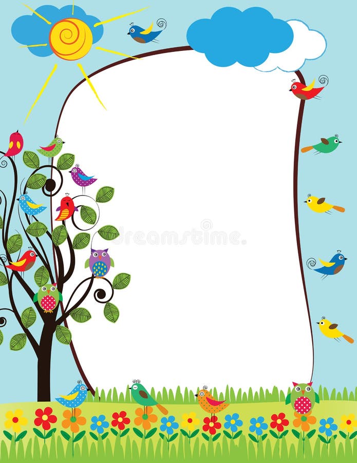 Kids frame stock vector. Illustration of floral, abstract - 54634778