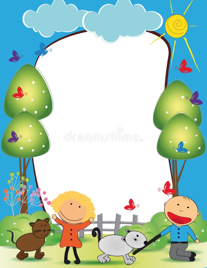 Kids frame stock vector. Illustration of healthy, kids - 24378627