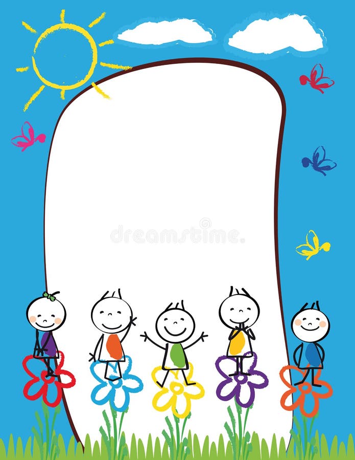Kids frame stock vector. Illustration of healthy, kids - 24378627