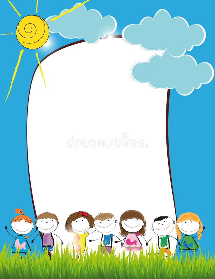 Kids frame stock vector. Illustration of healthy, kids - 24378627