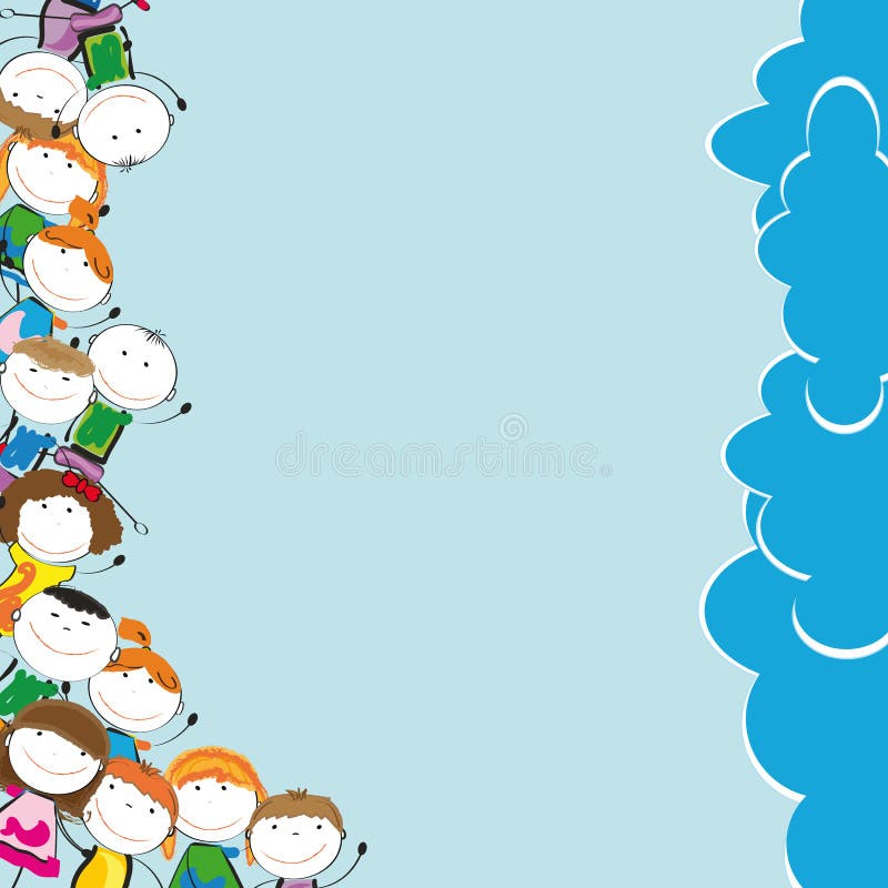 Kids frame stock vector. Illustration of doodle, kids - 31002867