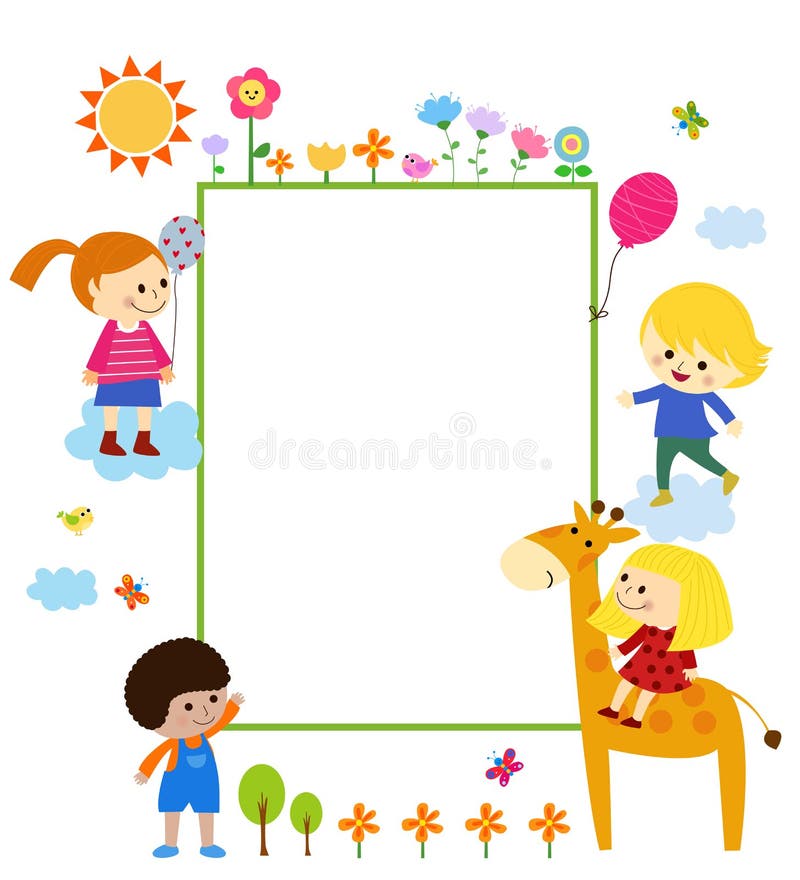 Kids frame stock vector. Illustration of small, cute - 46171596