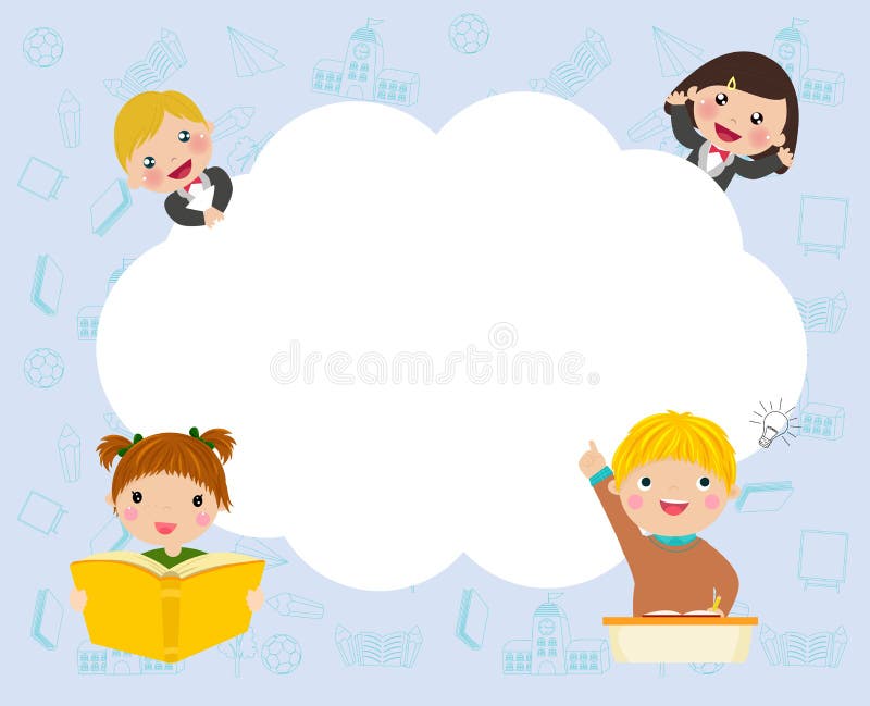 Kids and frame stock vector. Illustration of frame, smile - 43233777
