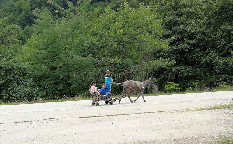 Kids on a donkey in Africa editorial stock photo. Image of burundi ...