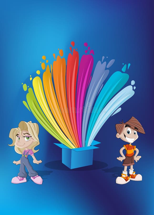 Kids Front Blue Box Stock Illustrations – 27 Kids Front Blue Box Stock ...