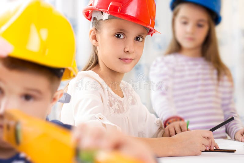 Kids future engineers stock photo. Image of worker, engineers - 61682404