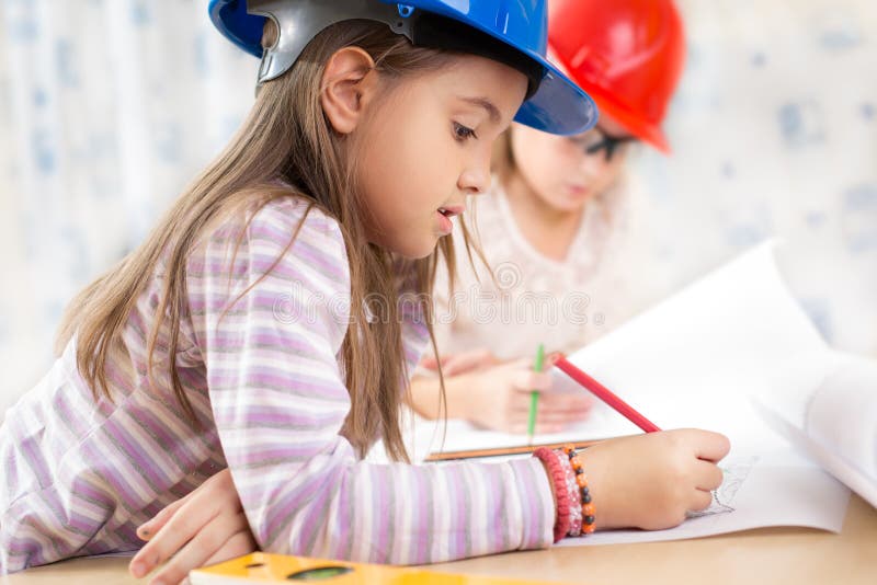 Kids future engineers stock photo. Image of professional - 61682412