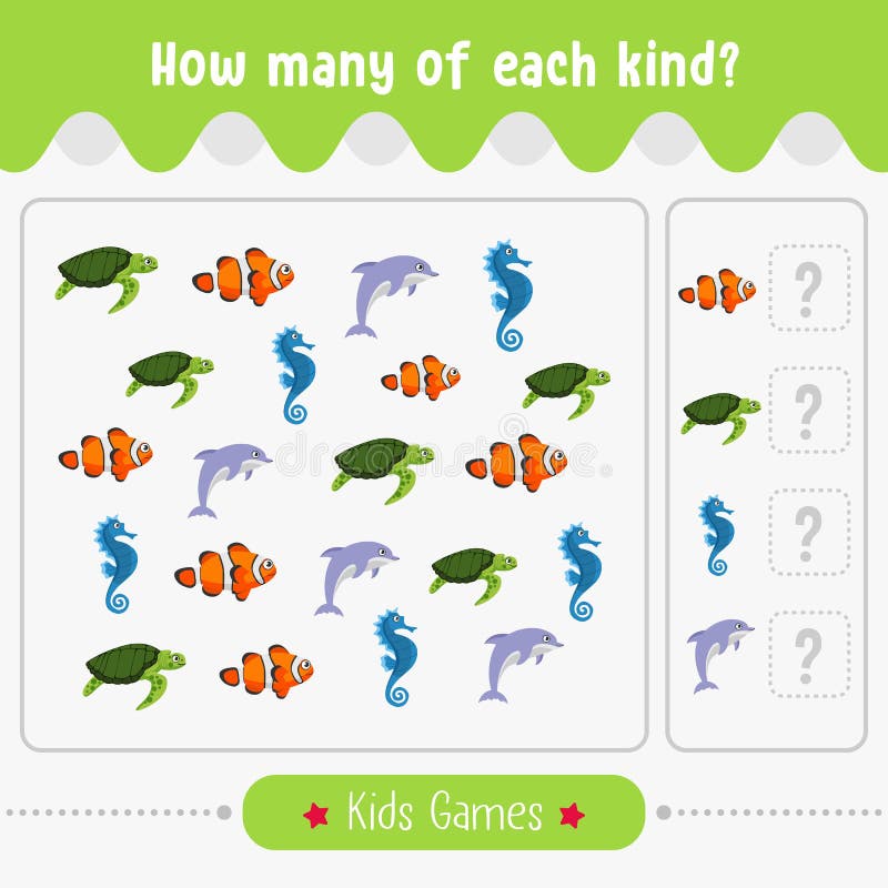 Counting Educational Children Game. Kids Activity for Preschool ...