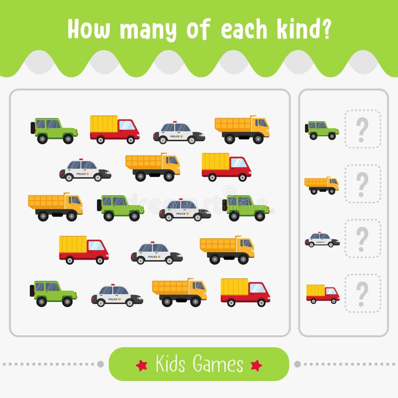 Counting Educational Children Game. Kids Activity for Preschool ...