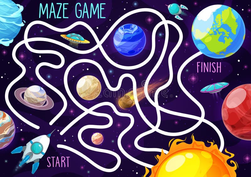 Planets Maze Puzzle Stock Illustrations – 178 Planets Maze Puzzle Stock ...