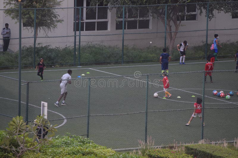 Kids Getting Football Training on the Ground Editorial Stock Image ...